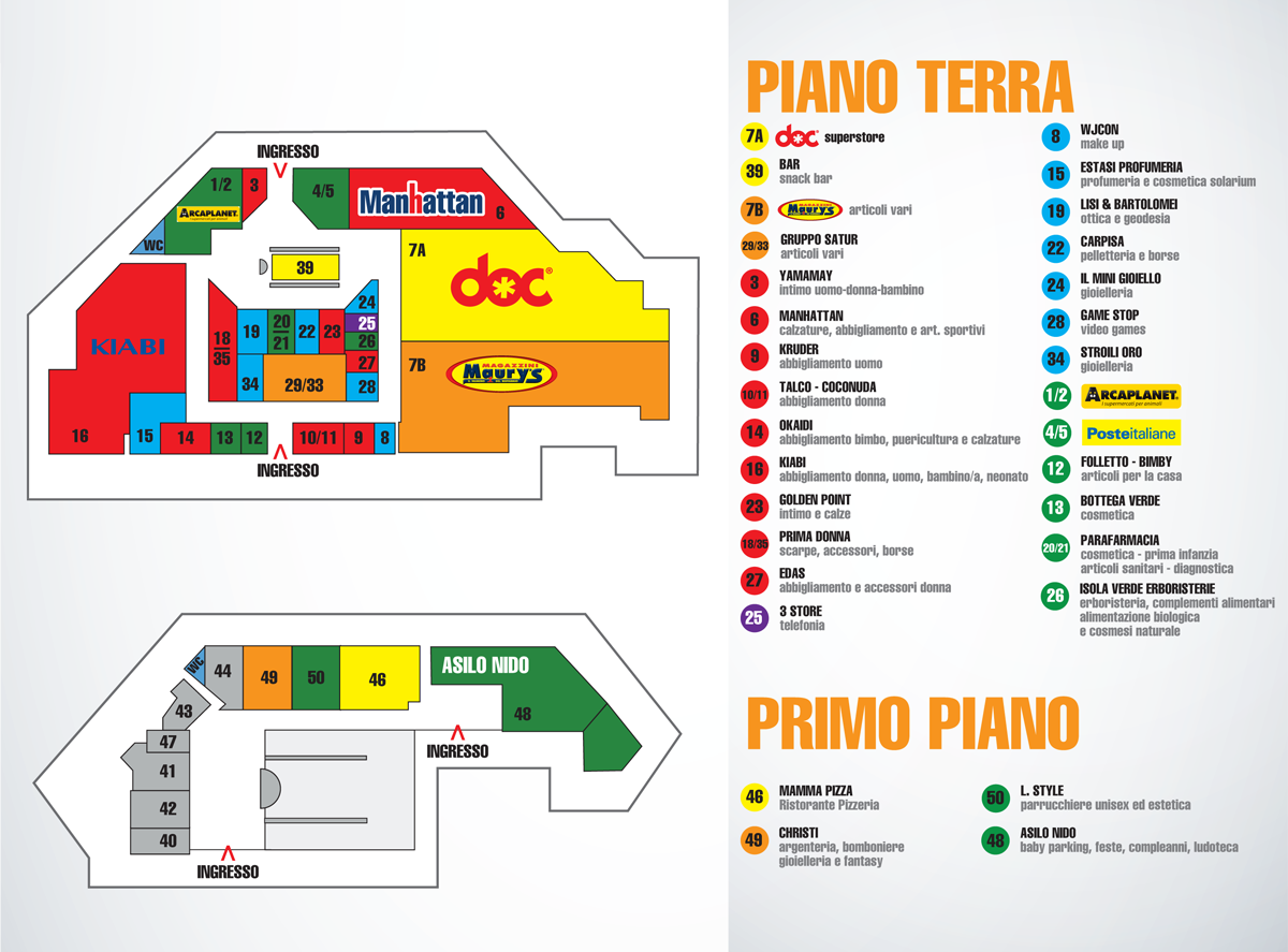 Mappa del Centro - Centro Commerciale Torresina